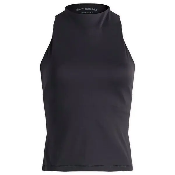 Nike X Skims Matte Mock Neck Racer Tank - Obsidian