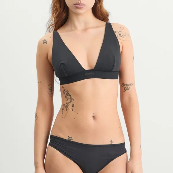 SKIMS Cotton Rib Plunge Bralette