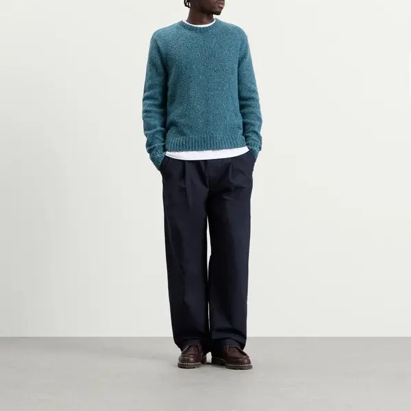 Folk Chain Crew Jumper - Blue Oxide