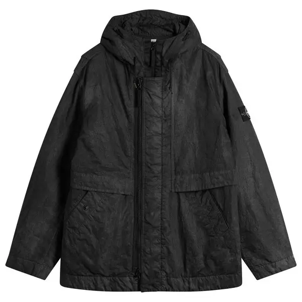 Stone Island Dense Nylon-tc Hand Sprayed Reflective Parka