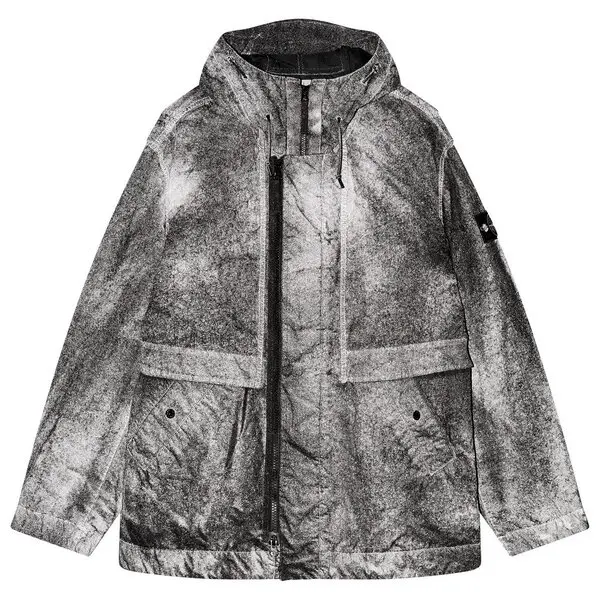 Stone Island Dense Nylon-tc Hand Sprayed Reflective Parka