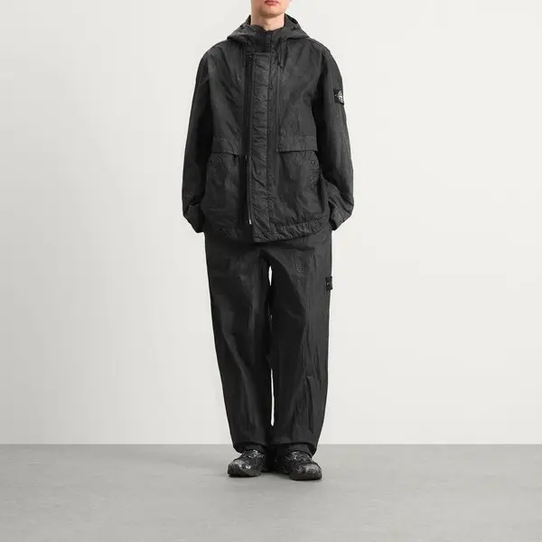 Stone Island Dense Nylon-tc Hand Sprayed Reflective Parka
