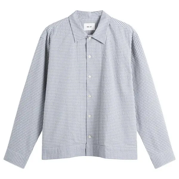 Nn07 Reed Check Seersucker Overshirt
