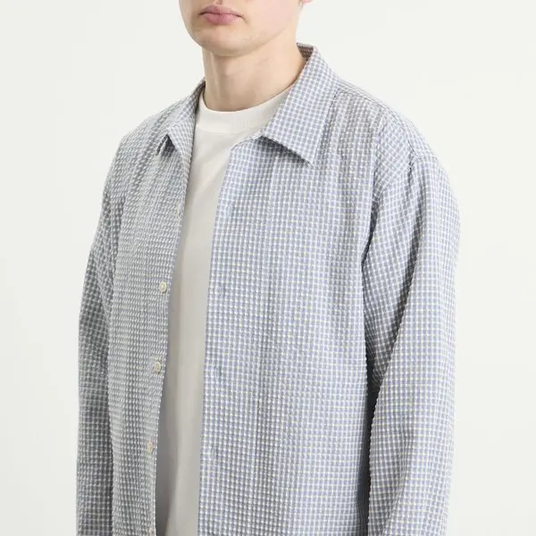 Nn07 Reed Check Seersucker Overshirt