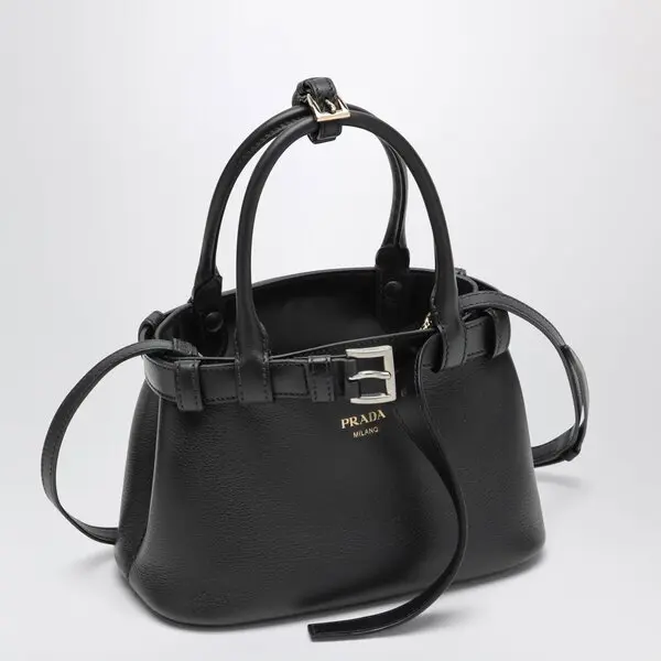 Prada Small Buckle Bag In Leather With Belt Detail