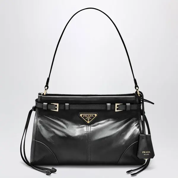 Prada Calf Leather Bonnie Top-handle Bag - Black
