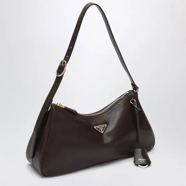 Prada Aimée Shoulder Bag In Burnt Nappa Leather