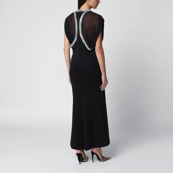 Attico Viscose-blend Dress With Rhinestones