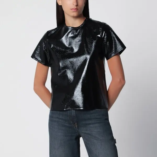 COURREGES Vinyl Straight Top - Black