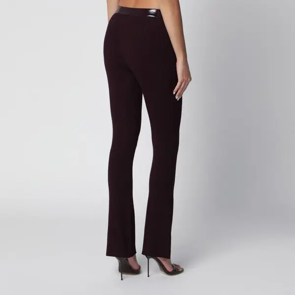 COURREGES Straight-leg Trousers In Ribbed Knit