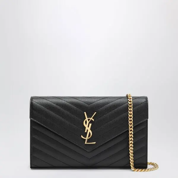 Saint Laurent Cassandre Chain Pouch - Black