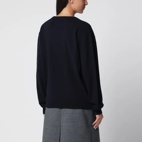 Extreme Cashmere Ben Navy Cashmere V-neck Sweater