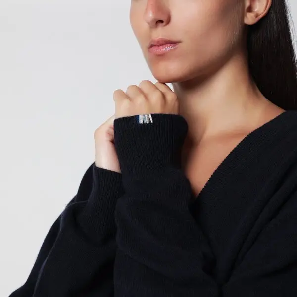 Extreme Cashmere Ben Navy Cashmere V-neck Sweater