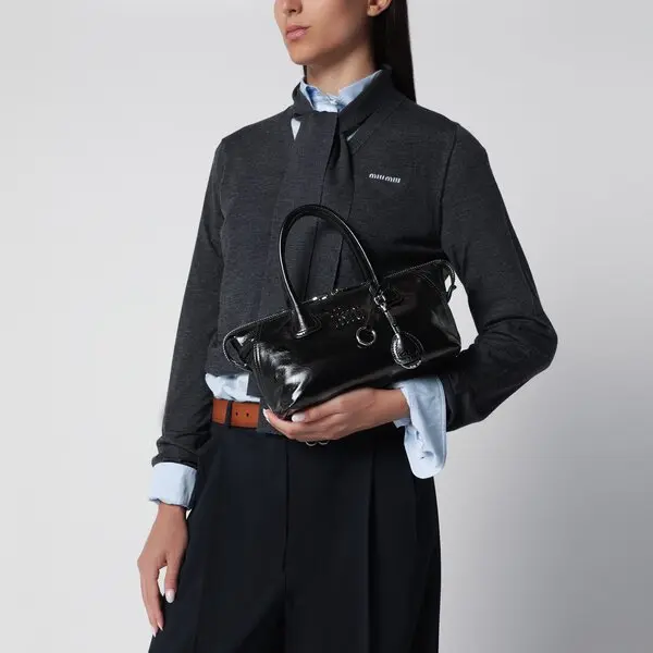 Miu Miu Glossy Leather Top-handle Bag