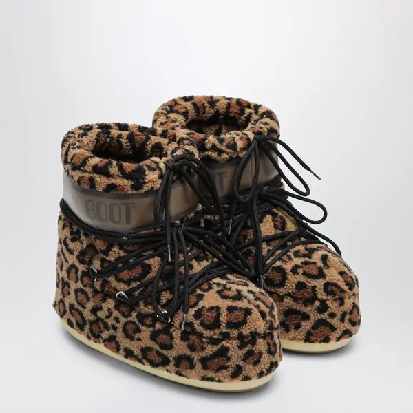 Moon Boot Icon Low Fleece Leopard Boots