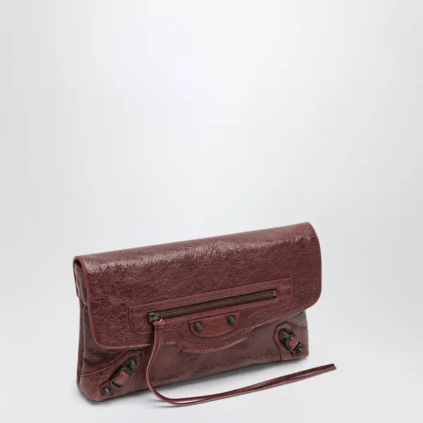 Balenciaga Le City Pouch In Merlot Leather