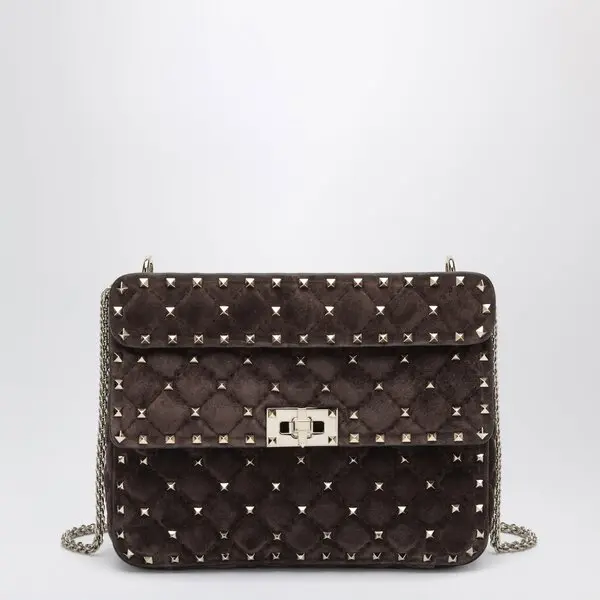 Valentino Garavani Rockstud Spike Medium Suede Shoulder Bag