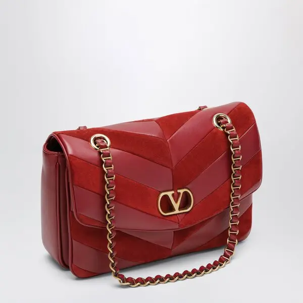 Valentino Garavani Djuna Medium Suede And Nappa Shoulder Bag