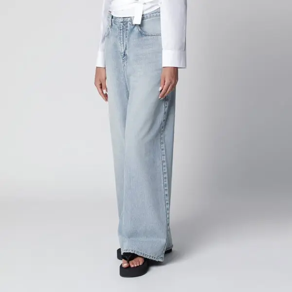 Balenciaga Wide-leg Light Cotton Jeans