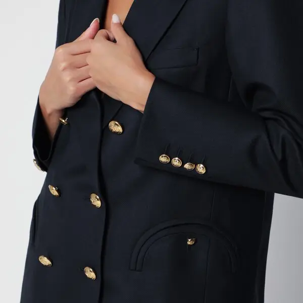 BLAZÉ MILANO Double-breasted Navy Wool Jacket