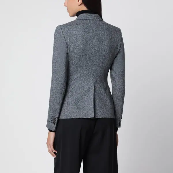 Tagliatore Double-breasted Herringbone Wool And Cashmere Jacket