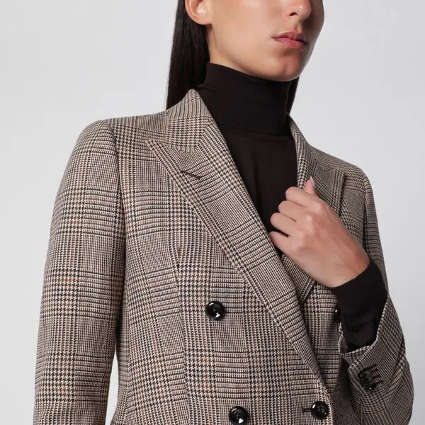 Tagliatore Double-breasted Prince Of Wales Jacket