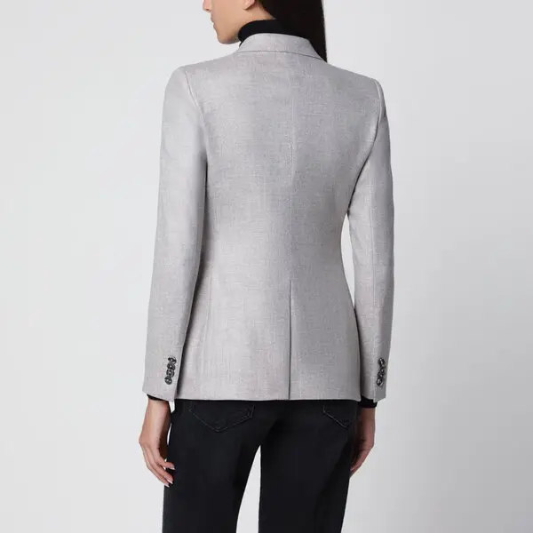 Tagliatore Double-breasted Pearl Jacket In Wool And Cashmere