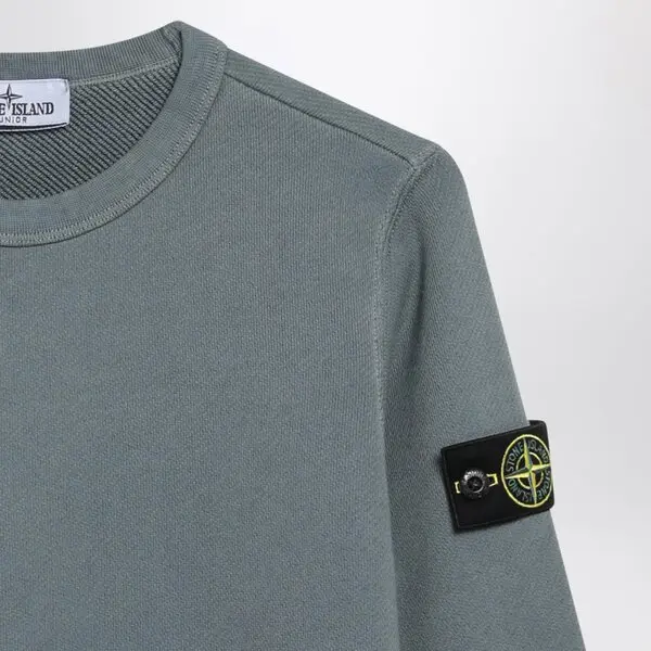 Stone Island Crewneck Sweatshirt In Ash Cotton