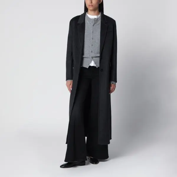 Isabel Marant Étoile Clesa Anthracite Wool And Cashmere Coat - Grey