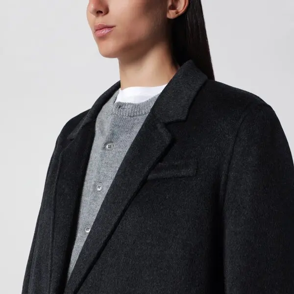 Isabel Marant Étoile Clesa Anthracite Wool And Cashmere Coat