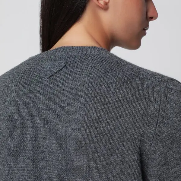 Prada Slate Wool And Cashmere Sweater
