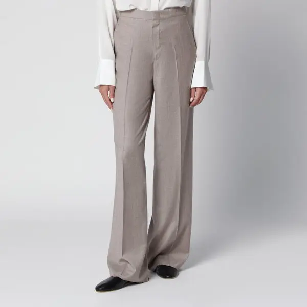 Tagliatore Double-breasted Taupe Suit In Wool And Cashmere