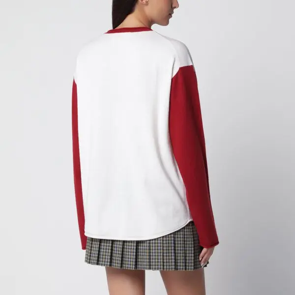 Guest In Residence Cashmere Baseball Crew Neck Sweater - Multicolor