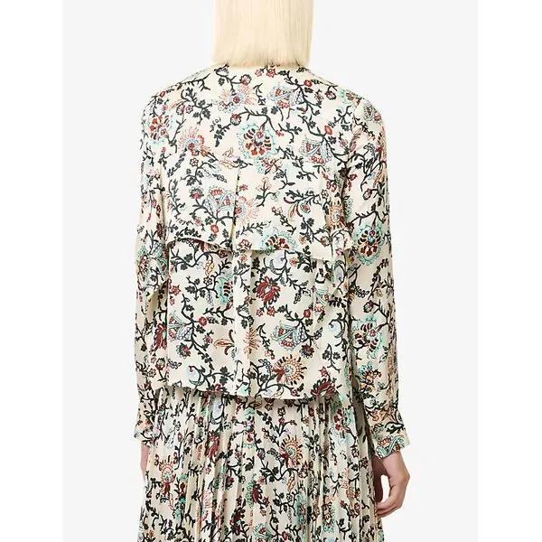 Sacai Overlay-panel Floral Satin Shirt