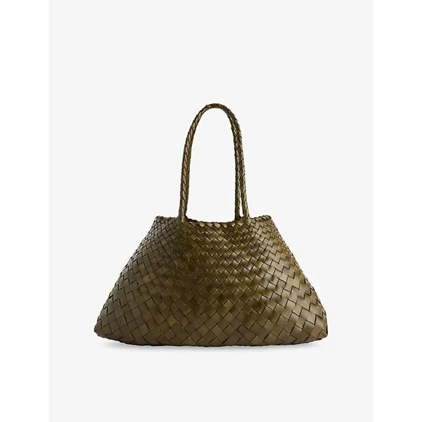 Dragon Diffusion Santa Croce Leather Top-handle Basket Bag