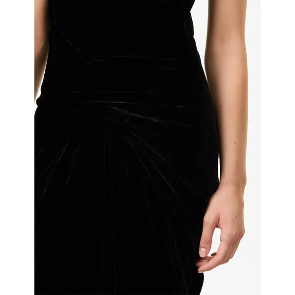 Rick Owens Strutter Cowl-neck Velvet Maxi Dress
