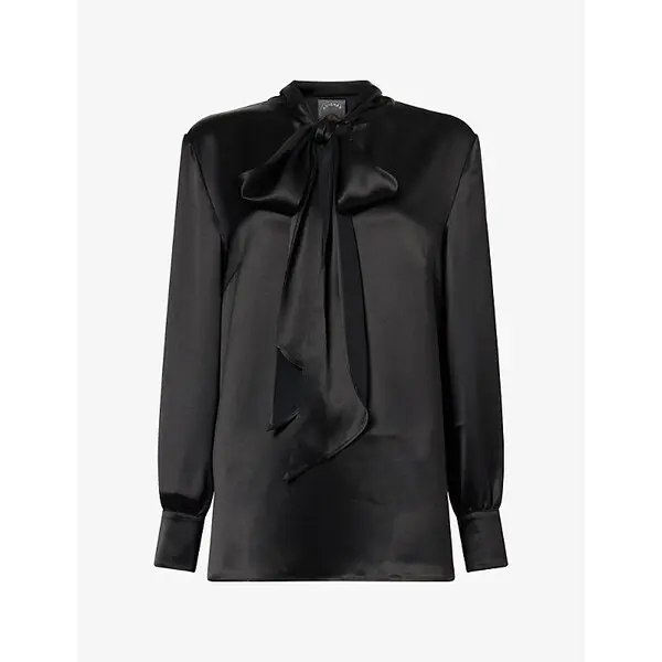 Huishan Zhang Draped Satin Blouse