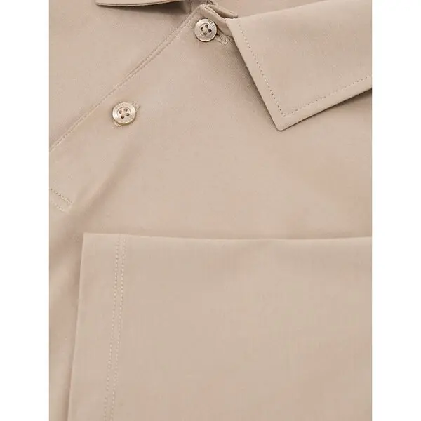REISS Earl Air-water Short-sleeve Cotton Polo - Sand