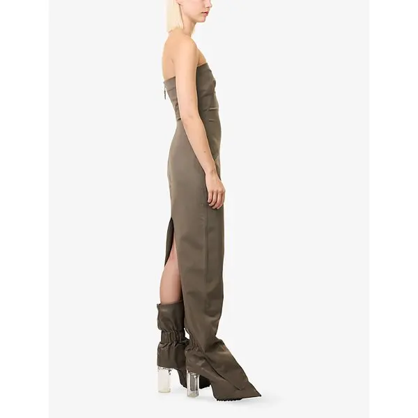 Rick Owens Bustier Tailored Wool-blend Maxi Dress