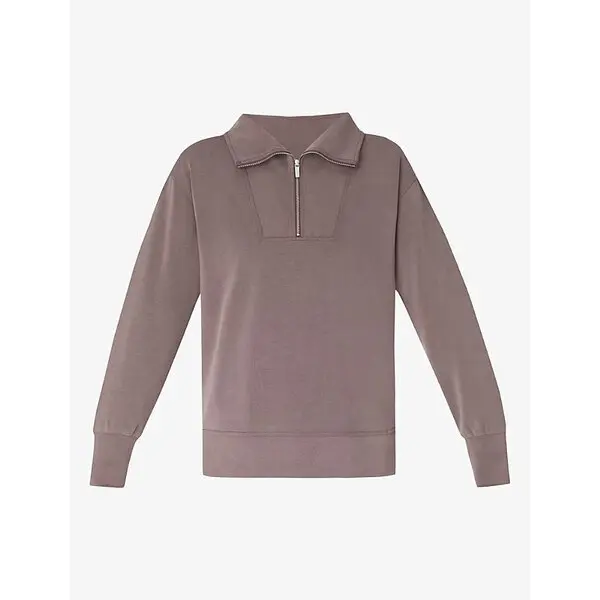 Sweaty Betty Half-zip Longline Jersey Sweatshirt