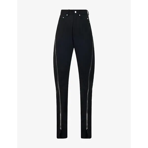 Rick Owens Bolan Zip-around Wool Trousers - Black