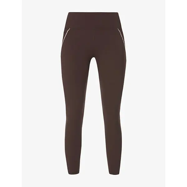 Sweaty Betty Power 7/8 Contrast Stitch Gym Leggings - Sable Brown