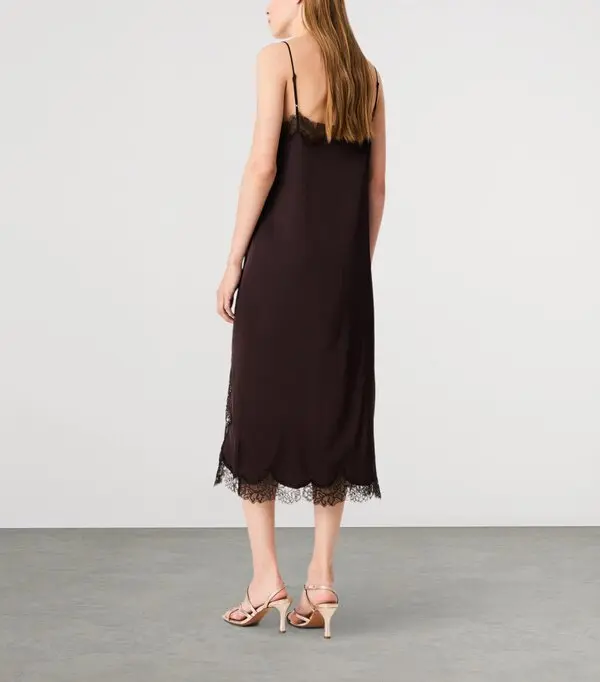 Maje Lace-trim Midi Dress