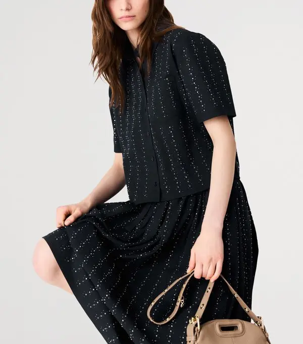 Maje Rhinestone-embellished Shirt