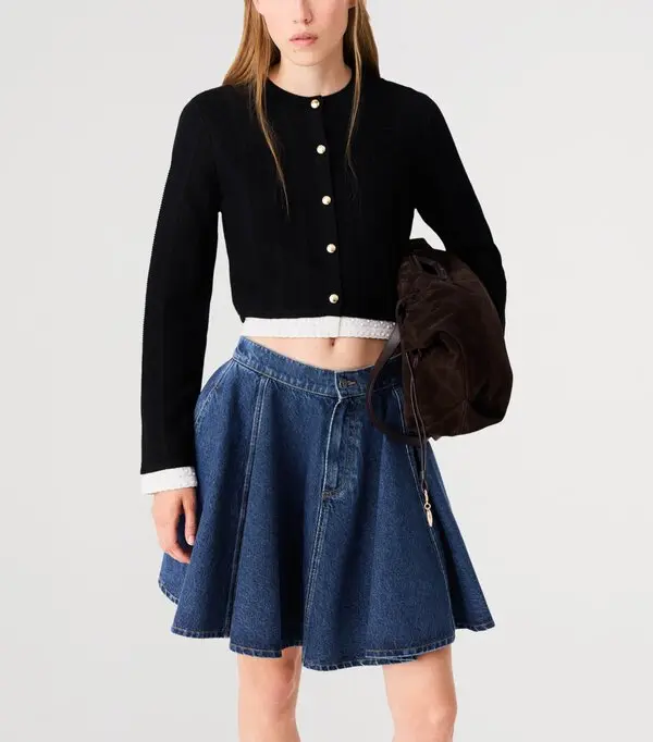 Maje Cropped Cardigan