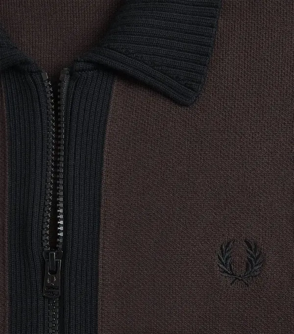 Fred Perry Cotton Stripe Zip-up Cardigan