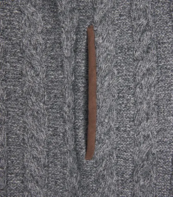 N.peal Cashmere Cable-knit Zip-up Cardigan