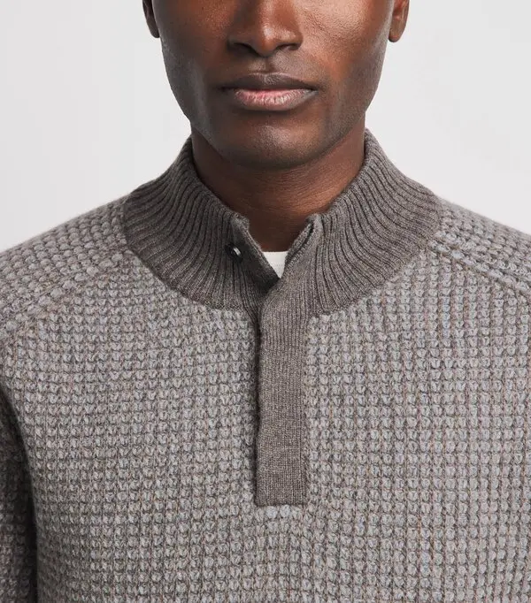 N.peal Organic Cashmere Button-up Sweater