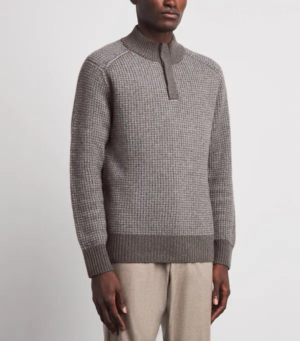 N.peal Organic Cashmere Button-up Sweater