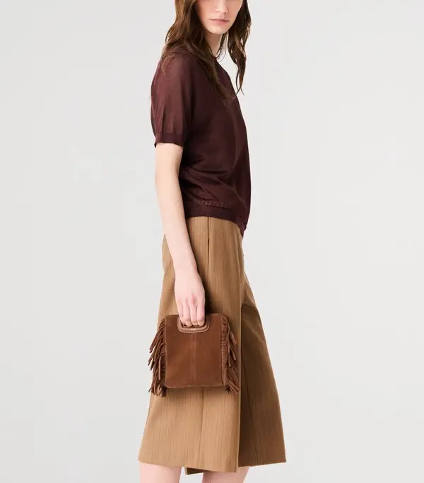 Maje Knit T-shirt And Cami Top Set